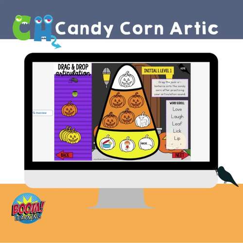 CH Candy Corn Boom Cards™ & Printable Dot Art Articulation Halloween ...