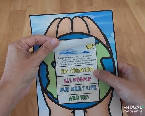 Whole World In His Hands Flipbook Craft, God's Creation Psalm 95 Activity