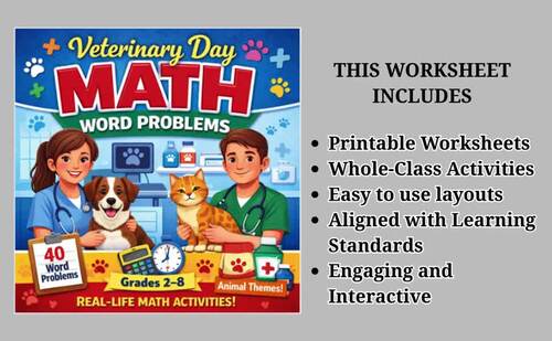 Paws & Problems! Veterinary Day Math Activities for Grades 2–8 | TPT