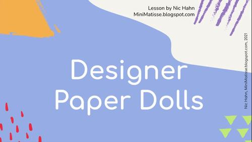 Designer Paper Dolls by MiniMatisse | TPT
