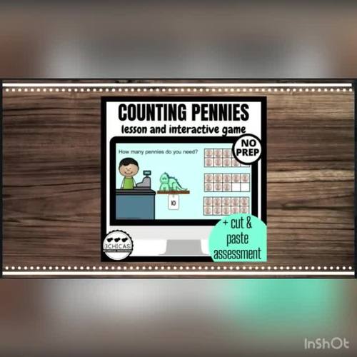 Counting Coins Bundle Lessons and Games for Google Slides™ Nickels Pennies