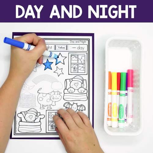 Day and Night Science Worksheets and Activities for Kindergarten and ...