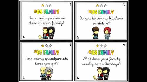 Journal Prompts - Speaking Cards (English) by DocentesDecentes | TpT