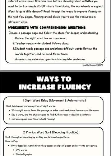 Oral Fluency Passages, Small Group Reading, Strategies, Comprehension, WPM