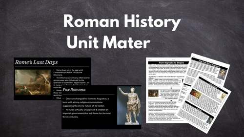 Rome Unit Bundle: PowerPoint w/ Notes, Test, Activities, Projects, and ...