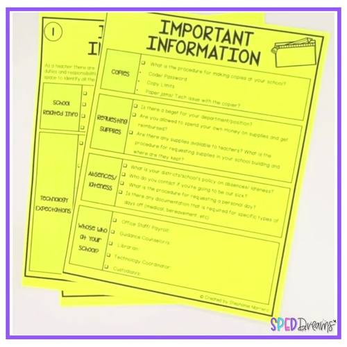 Back to School Teacher Guide with Organization Tips Checklist Classroom ...