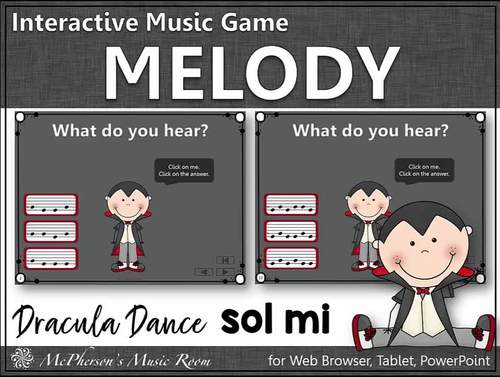 Solfege Halloween Music Interactive Melody Game Sol Mi {Dracula Dance}