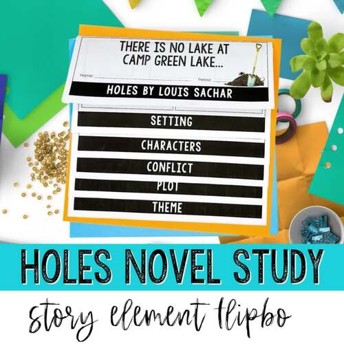 Holes Novel Activities - Literary Elements Print & Digital Flipbook