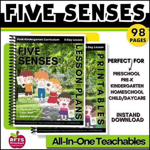 Five Senses Preschool Lesson Plans Activities SEPTEMBER Kindergarten ...