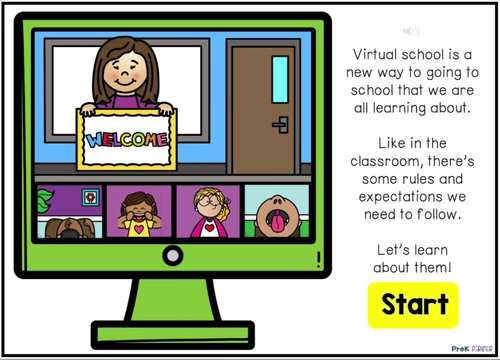 BOOM Cards: Virtual School Expectations by PreK Partner | TpT