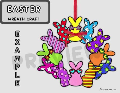 Easter Wreath Craft - Low Prep Activity (Design and Fun for All Ages)