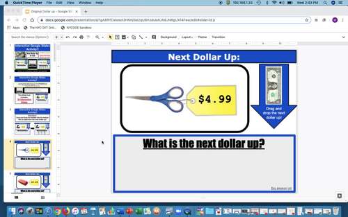 Next Dollar Up for Google Slides Money Digital Activity | TPT