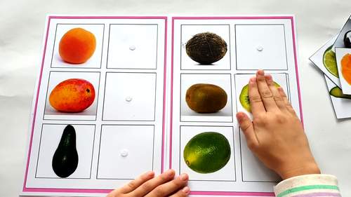 Fruits and Vegetables Inside and Outside Matching Pictures Activity ...