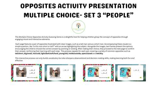 Opposites Activity Presentation-multiple choice set 3(ABLLS-R C24,G13 ...