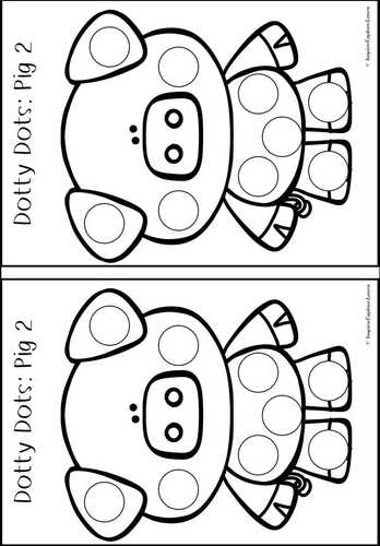 Dot Marker & Dot Sticker Fine Motor Activities 30 Printable Coloring Pages