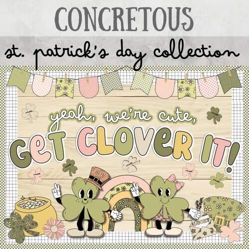 St. Patrick's Day Bulletin Board Ideas March Spring Groovy Retro ...