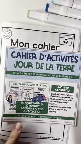 French Earth Day Activities | K-3 Printable Booklet | Coloring, Games ...