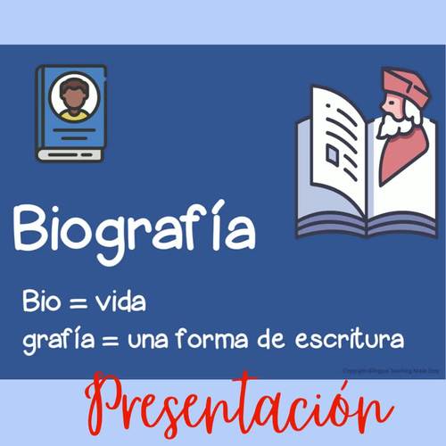 Todo sobre la Biografía Presentación en PowerPoint Lección de Lectura ...