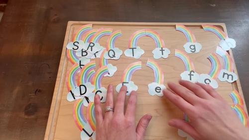 St. Patrick's Day Rainbow Letter Match by The PreK Mama | TPT