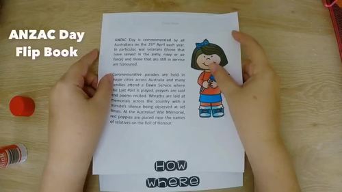 ANZAC Day Flip Book Activity by Tech Teacher Pto3 | TPT