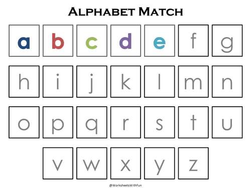 Alphabet Matching Activity Mat, Lowercase Letters Activity, Morning ...