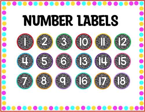 Round Number Labels, Small Number Tags, Editable Number Tags, Printable ...