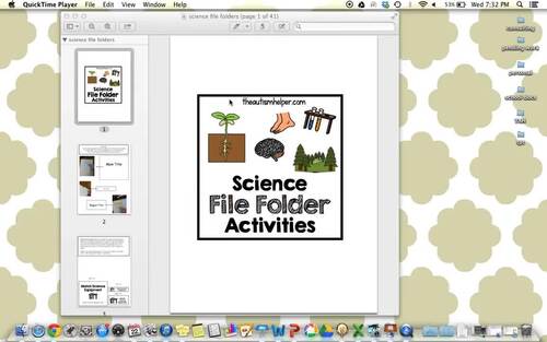 Science File Folder Activities by The Autism Helper | TPT