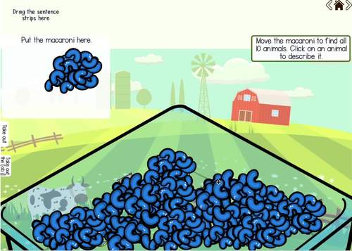Farm Animal Sensory Bin Basic Concepts Boom Cards Speech Therapy Digital