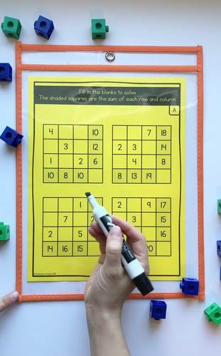 Math Enrichment Brain Teasers Addition Squares Bundle by Centered in ...