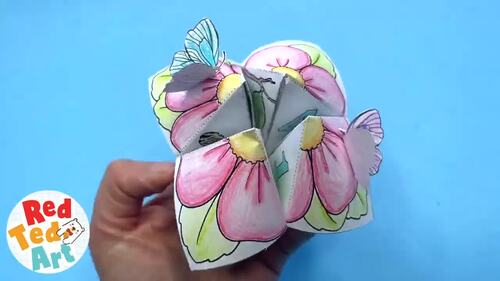 STEAM Butterfly Life Cycle Cootie Catcher - Biology Coloring Pages & Craft