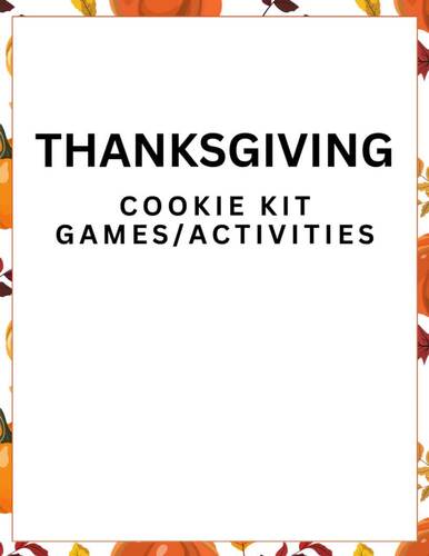 Thanksgiving Cookie Kit Printables | Holiday Baking Activity for Kids ...