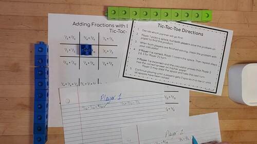 4th/5th Grade Fraction Operation Tic-Tac-Toe - Ready to Print & Play