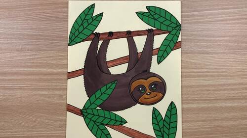 Sloth Mammal Animal Science and Art Activity Directed Drawing | TPT