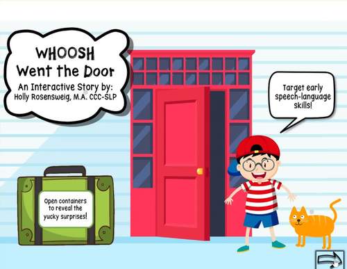 Whoosh Went the Door: An Interactive Boom Story, speech therapy, preschool