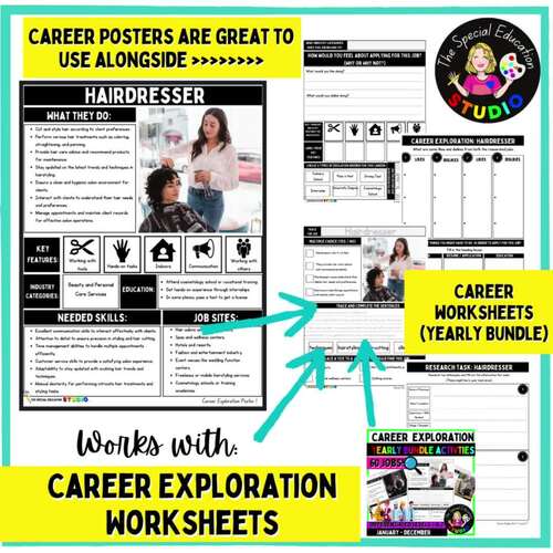 Career Exploration Bundle Vocational Job skills occupations readiness ...