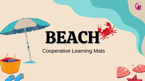 Cooperative Learning Table Mats (Beach Theme) *Groups of 3,4,5* by Cynosure