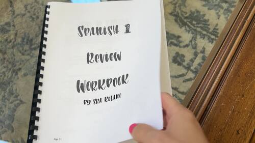 Spanish 1 Review Workbook for Summer - COMPLETE Avancemos 1 Review