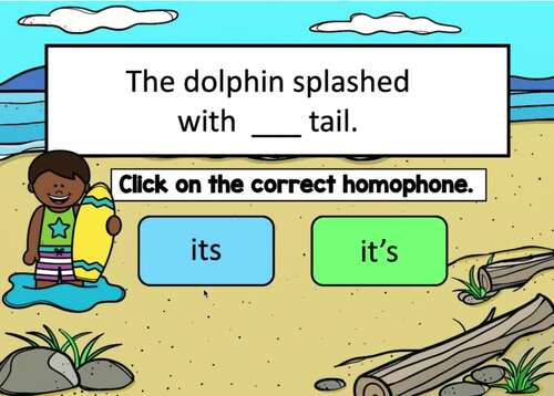 Homophones Its It's Grammar Boom Cards by 3rd Grade Engaged | TPT