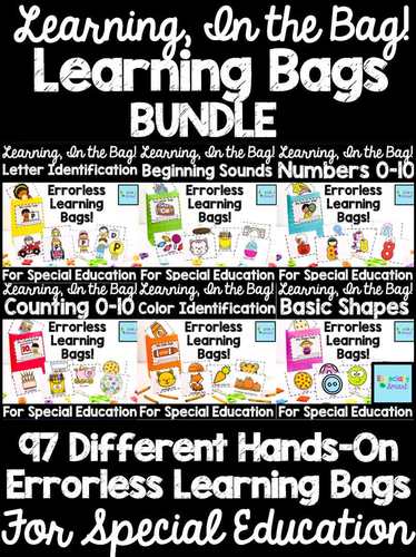Errorless Learning Academic Activity Bundle for Special Education & Autism