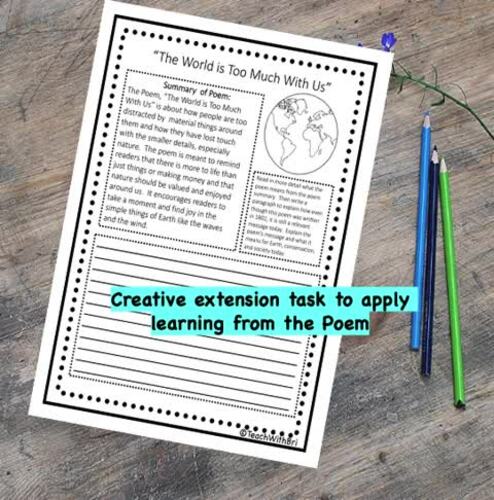 Earth Day Poem Worksheets by TeachWithBri | TPT