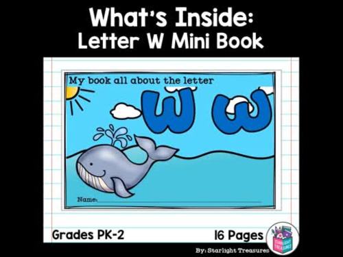 Alphabet Letter of the Week: The Letter W Mini Book by Starlight Treasures