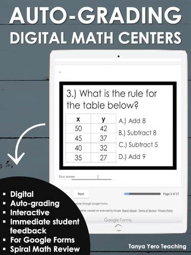 Digital Math Activities 5th Grade Centers Color By Number Patterns on Grids