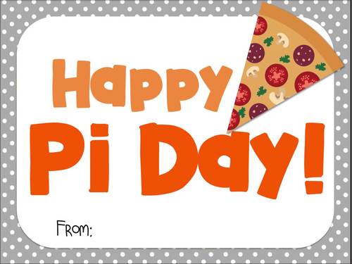 Cute Printable Pi Day Gift Tag (Pizza Pie)- Happy Pi day! | TPT