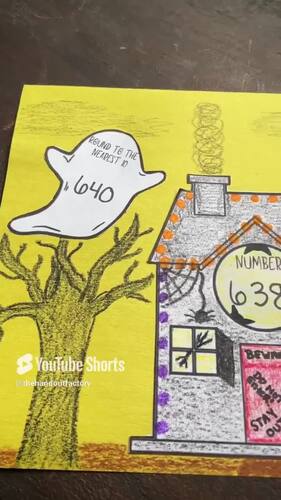 Halloween Math | Fall Math | Rounding to the Nearest 10-100-1000 | Craft