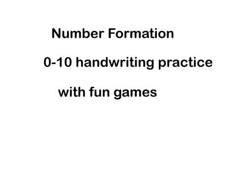 Number Tracing 1-10 - Number Writing Practice - Number Formation Worksheet