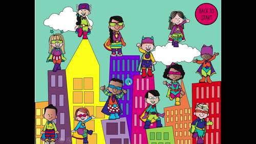 Superhero Balance Challenge Digital Game by Pink Oatmeal | TPT