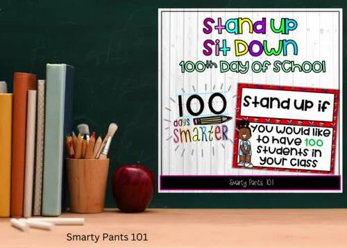 Stand Up Sit Down - 100 Days of School - Ice Breaker Game - Google Slides