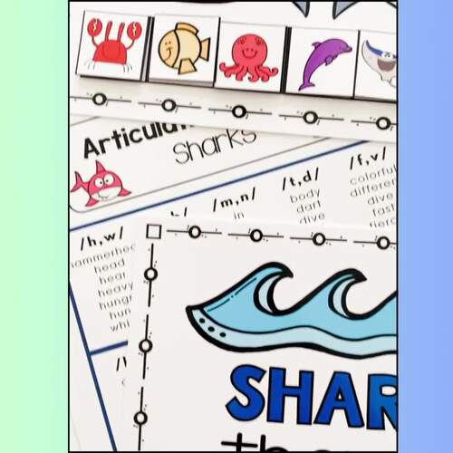 Sharks Speech Therapy Activities for Mixed Groups by Speech Cube