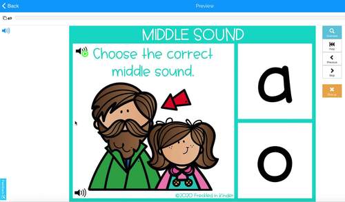 CVC Middle Sounds / Short Vowel A O/ Boom Cards by Freckled in Kinder