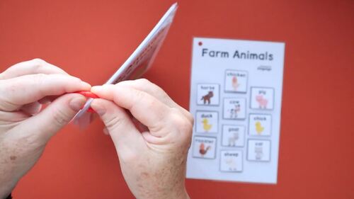 Farm Animals on the Hay! Interactive Mini-Book, Core, Autism, Speech ...